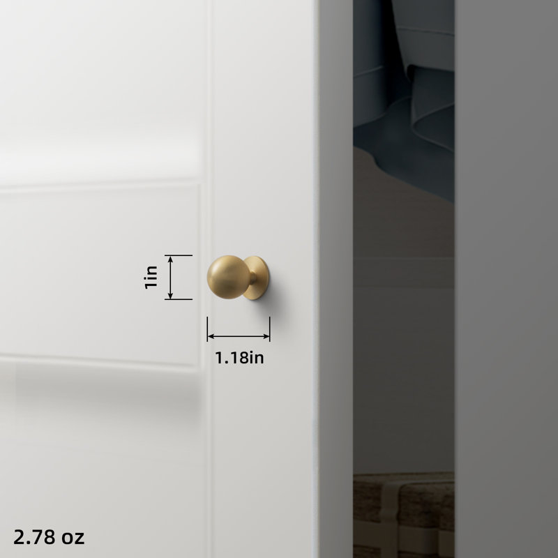 MECANS Solid Brass Round Knob & Reviews | Wayfair